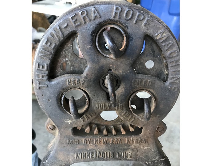 Vintage Rope Maker, Antique the New Era Rope Machine, Old Cowboy Rope ...