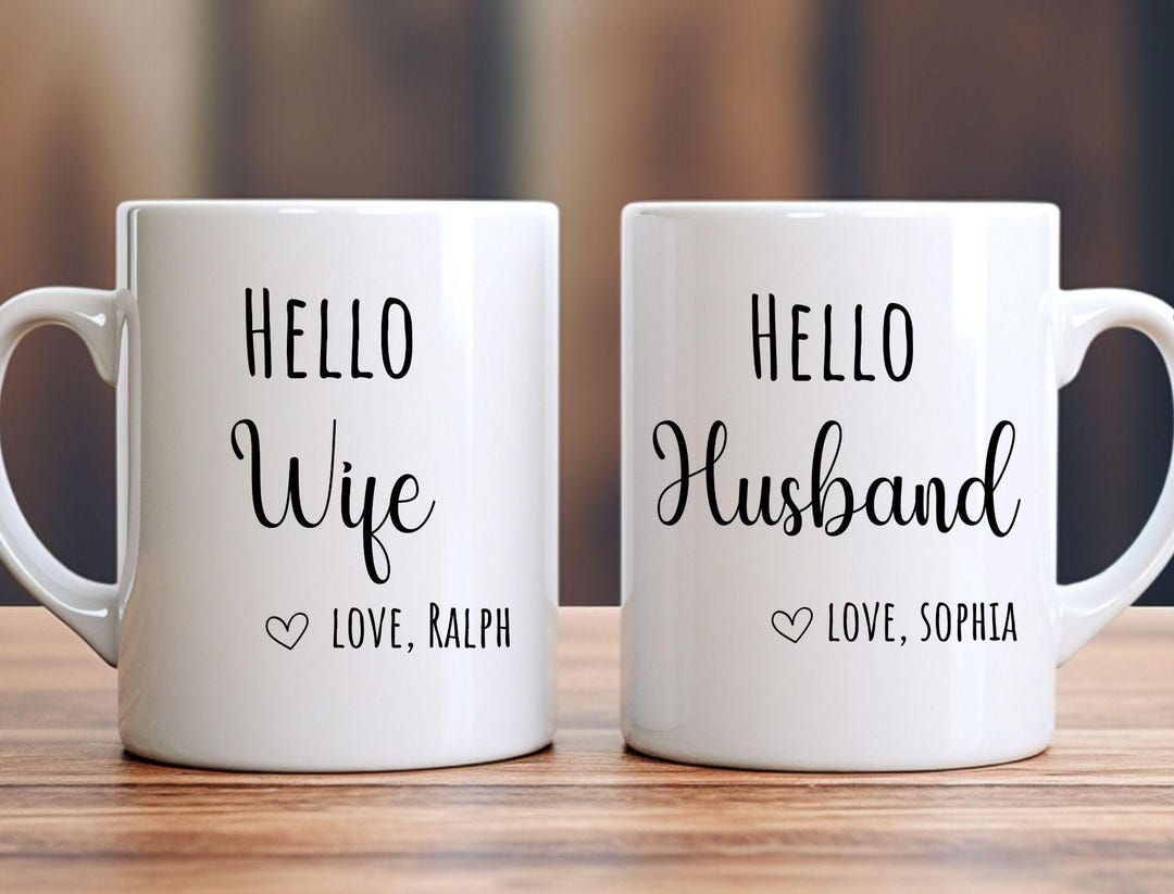 Personalized Hello Husband Hello Wife Mug, Boyfriend Valentines Day ...