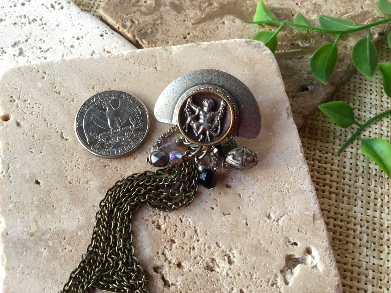 Victorian Cupid Button Brooch , Antique Button Jewelry , Upcycled ...