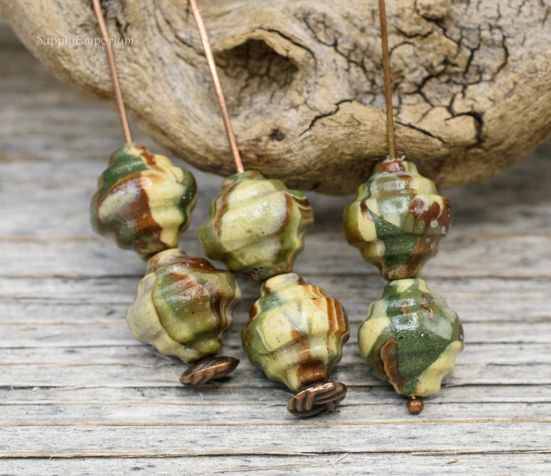 Polymer Clay Saturn Round Beads, Set of 2 Handmade Polymer Clay One ...