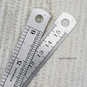 Beading Tools, Jewelry Making Tools, Stainless Steel 6 Ruler Set of 2 ...