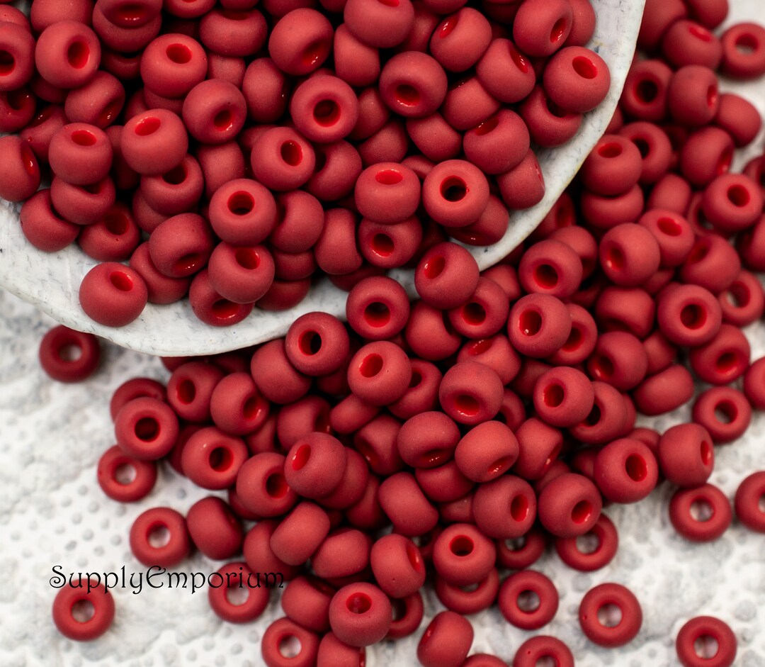 Miyuki 6/0 Matte Metallic Brick Red Seed Beads 6-2040 Miyuki Round ...