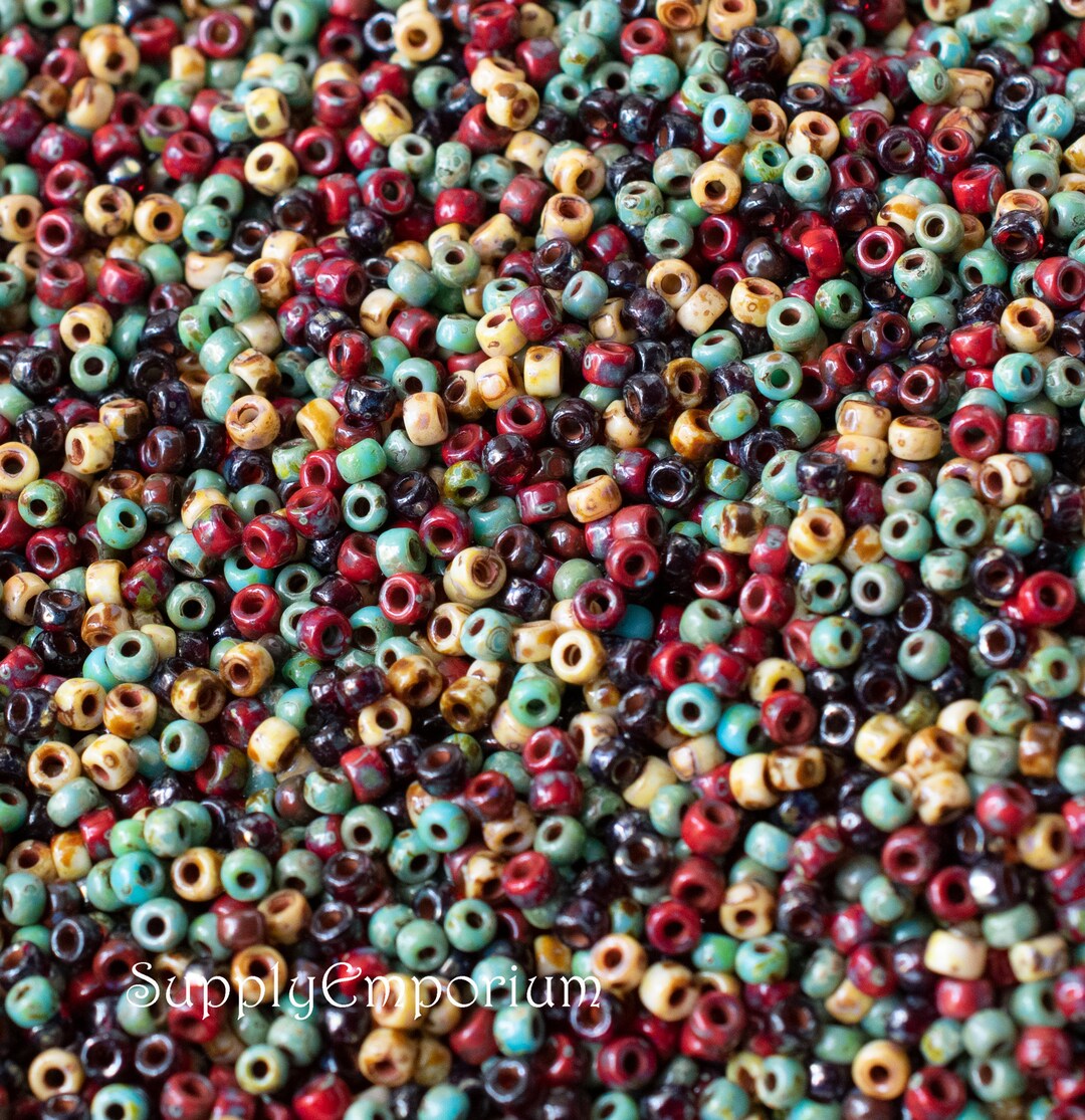 Exclusive 8/0 Mixed Brand Seed Bead Tribal 2 Mix REMIX 8/0 Tribal 2 Mix ...
