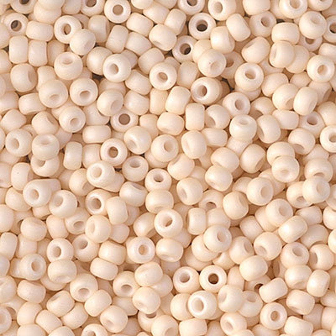 8/0 Miyuki Matte Opaque Antique Beige Seed Beads, Miyuki 8-2022 Matte ...