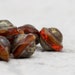 8x10mm Transparent and Opaque Brick Orange Picasso Mix Saturn Bead ...
