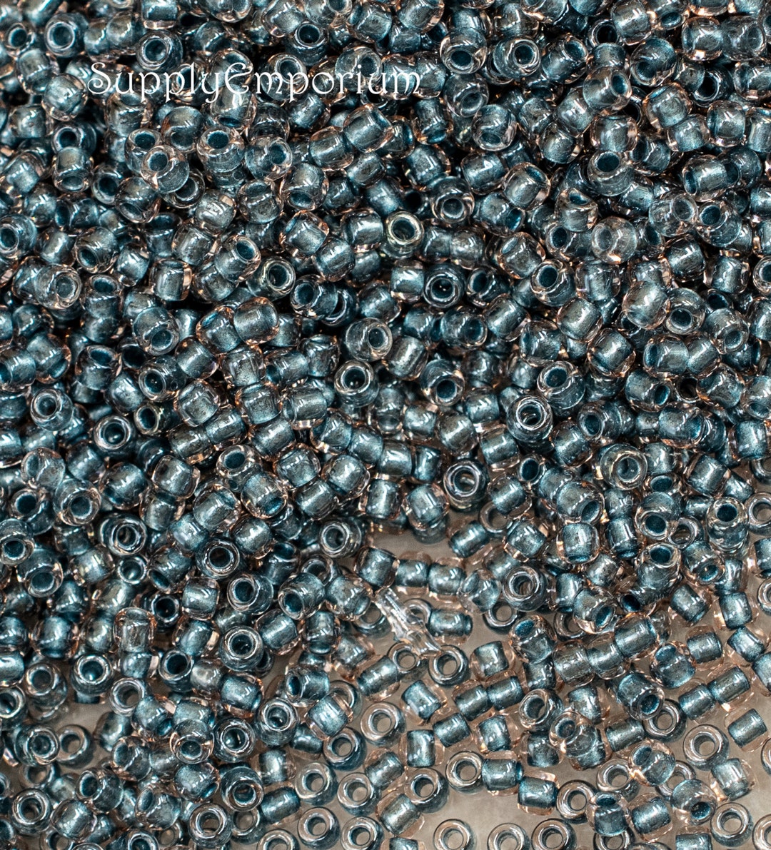 11/0 Toho Metallic Blue Lined Crystal Seed Beads Toho 11-288 Metallic Blue Lined Crystal 11/0 ...