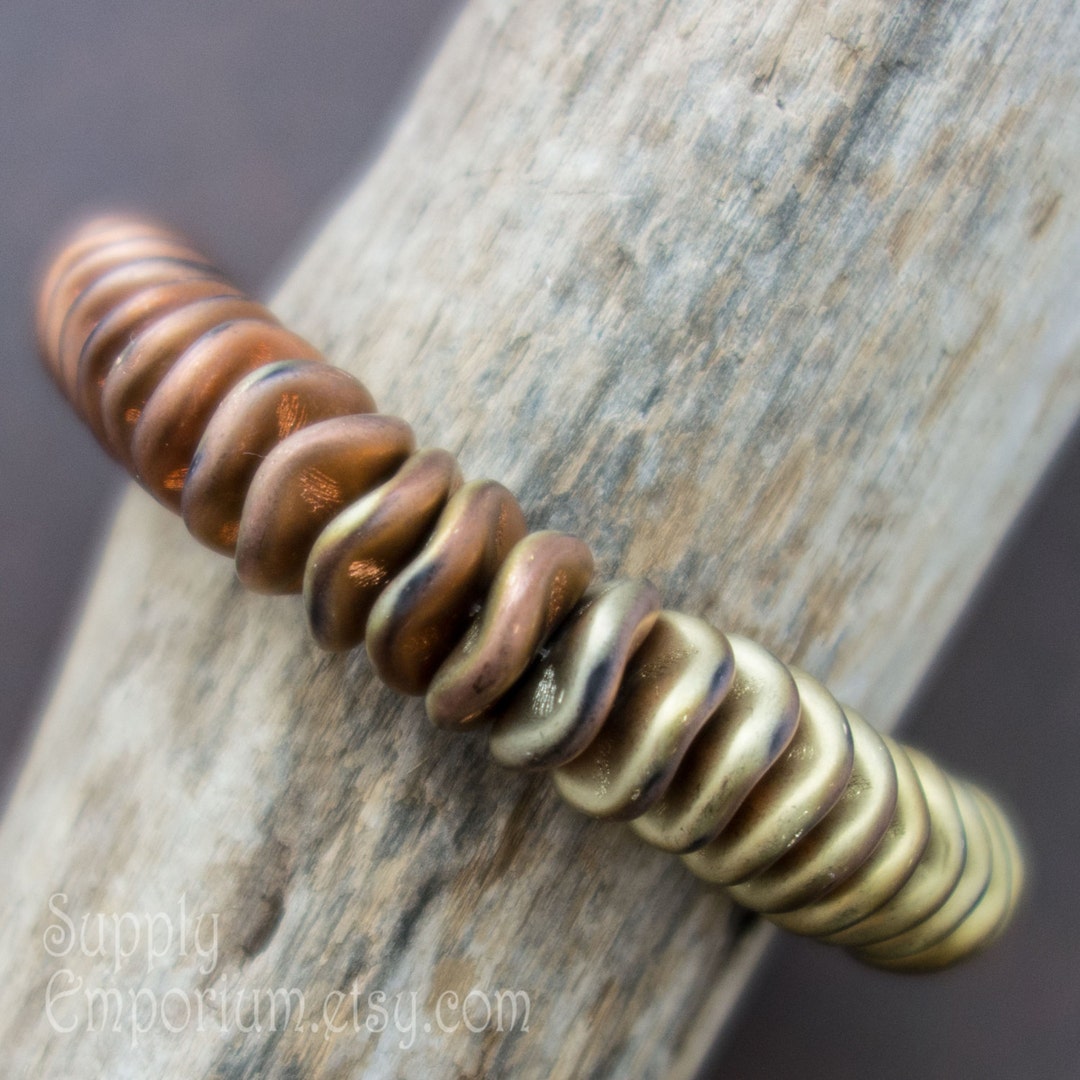 3006 10 12mm Preciosa Ripple Beads Matte California Gold Rush 12mm ...