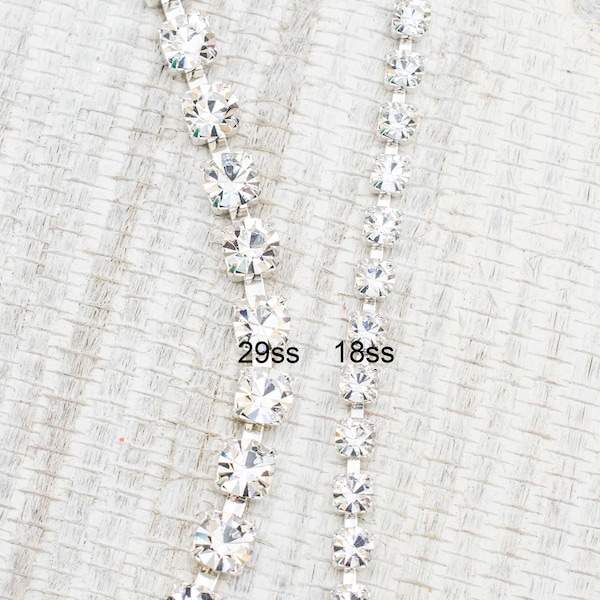 Rhinestone Cup Chain - Etsy