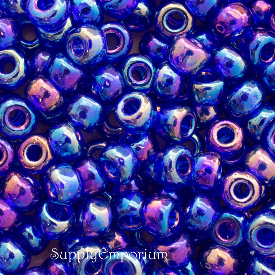Transparent Cobalt AB Miyuki 6/0 Seed Beads Cobalt Transparent AB ...