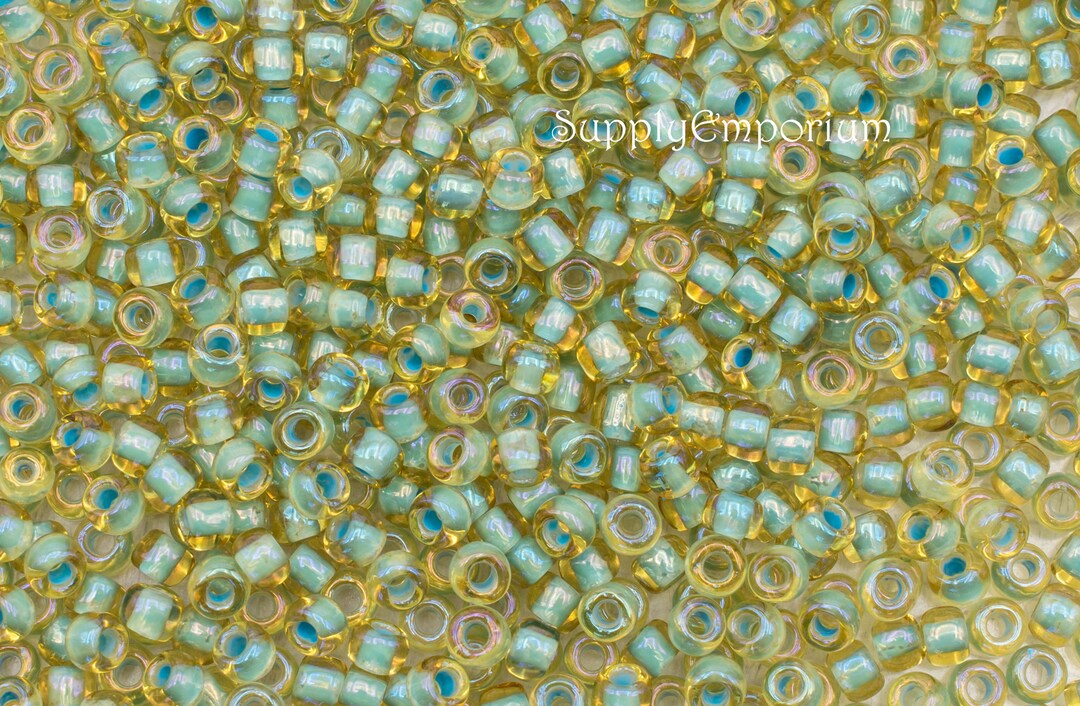 Toho 6/0 Seed Beads Glass Beads 16 Grams, Toho 6-952 Seafoam Lined ...