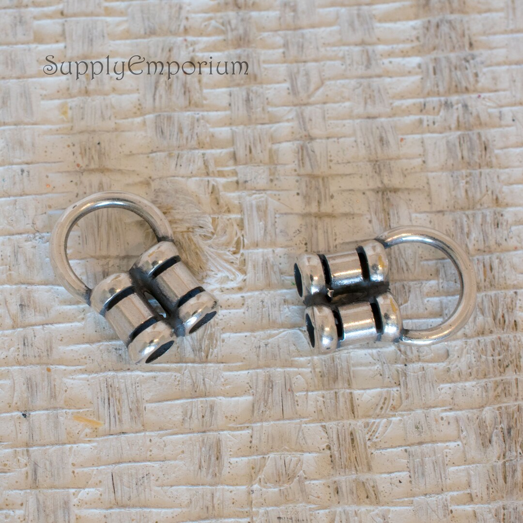 F 4706 2 Antique Silver 2 Strand 2mm Cord Terminator, Antique Silver ...