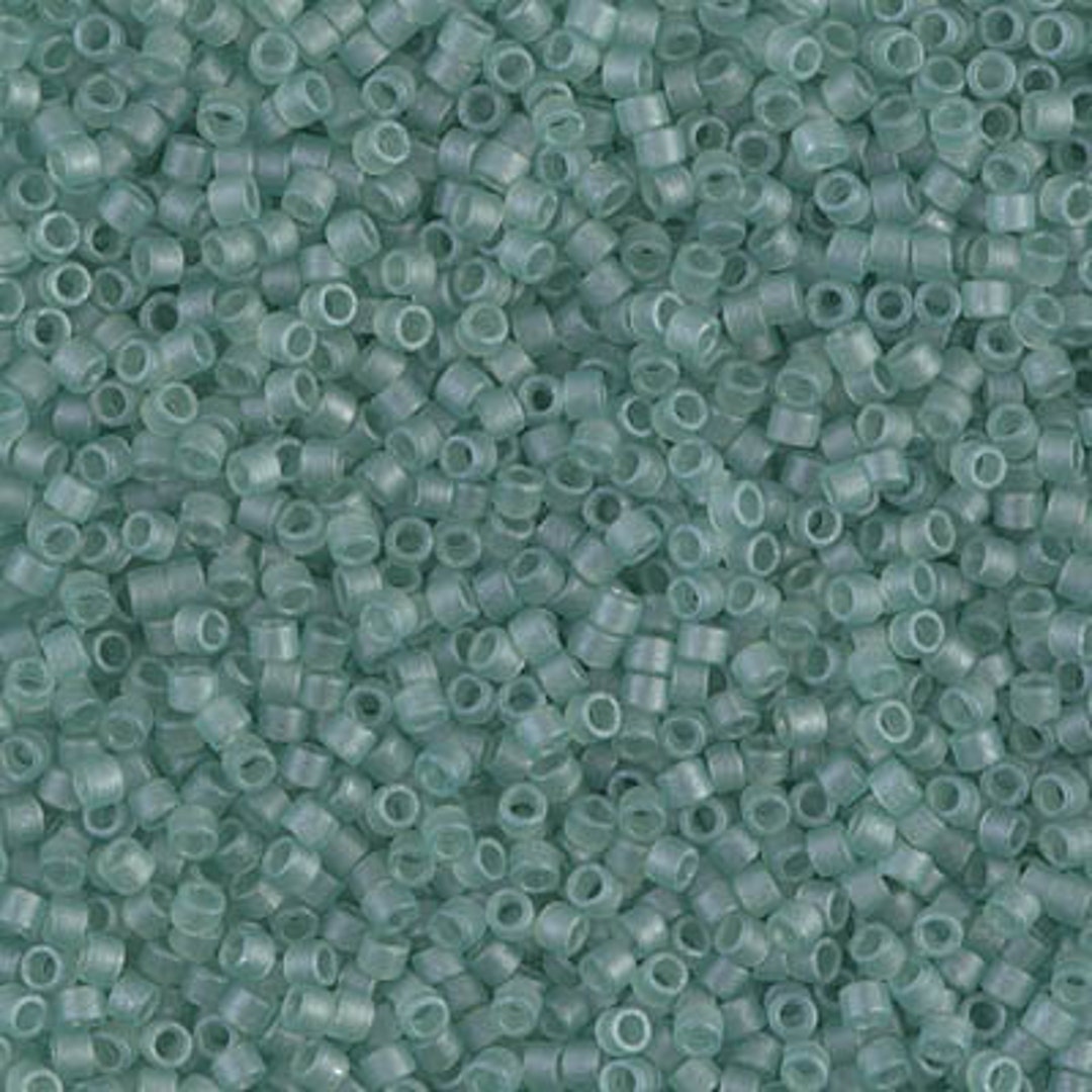 DB385, 11/0 Miyuki Delica Green Seed Beads Matte Sea Glass Green Delica ...