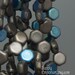 6mm Czech Glittery Matte Graphite Honeycomb 2-hole Beads, Blue and Gray ...