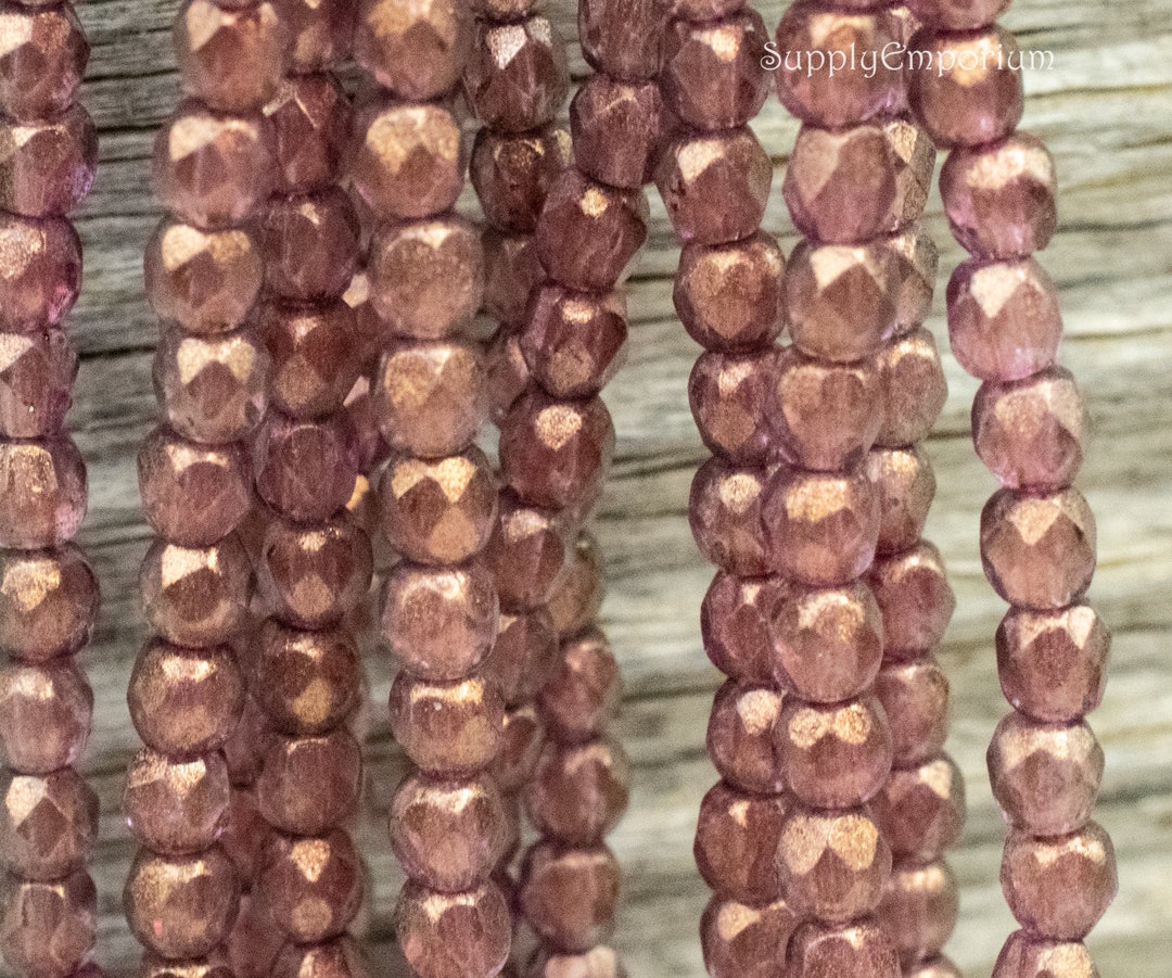5324R 50 3mm Czech Glass Halo Cherub Fire Polish Round Beads, Halo ...