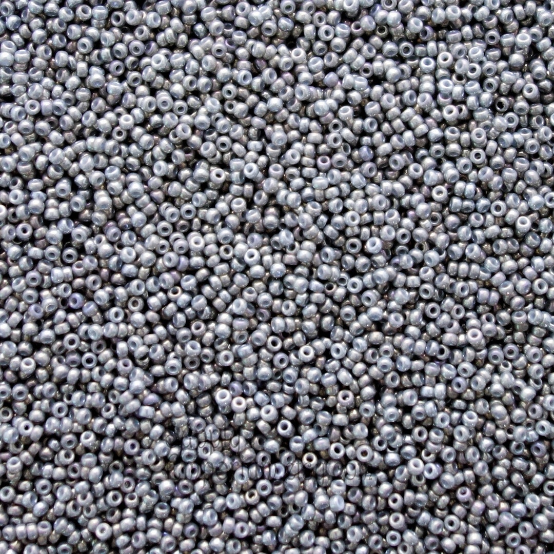 Opaque Smoke Gray Luster 11/0 Miyuki Seed Beads, 11/0 Miyuki Smoke Gray ...