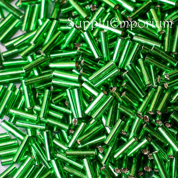 Silver Bugle Beads - Etsy