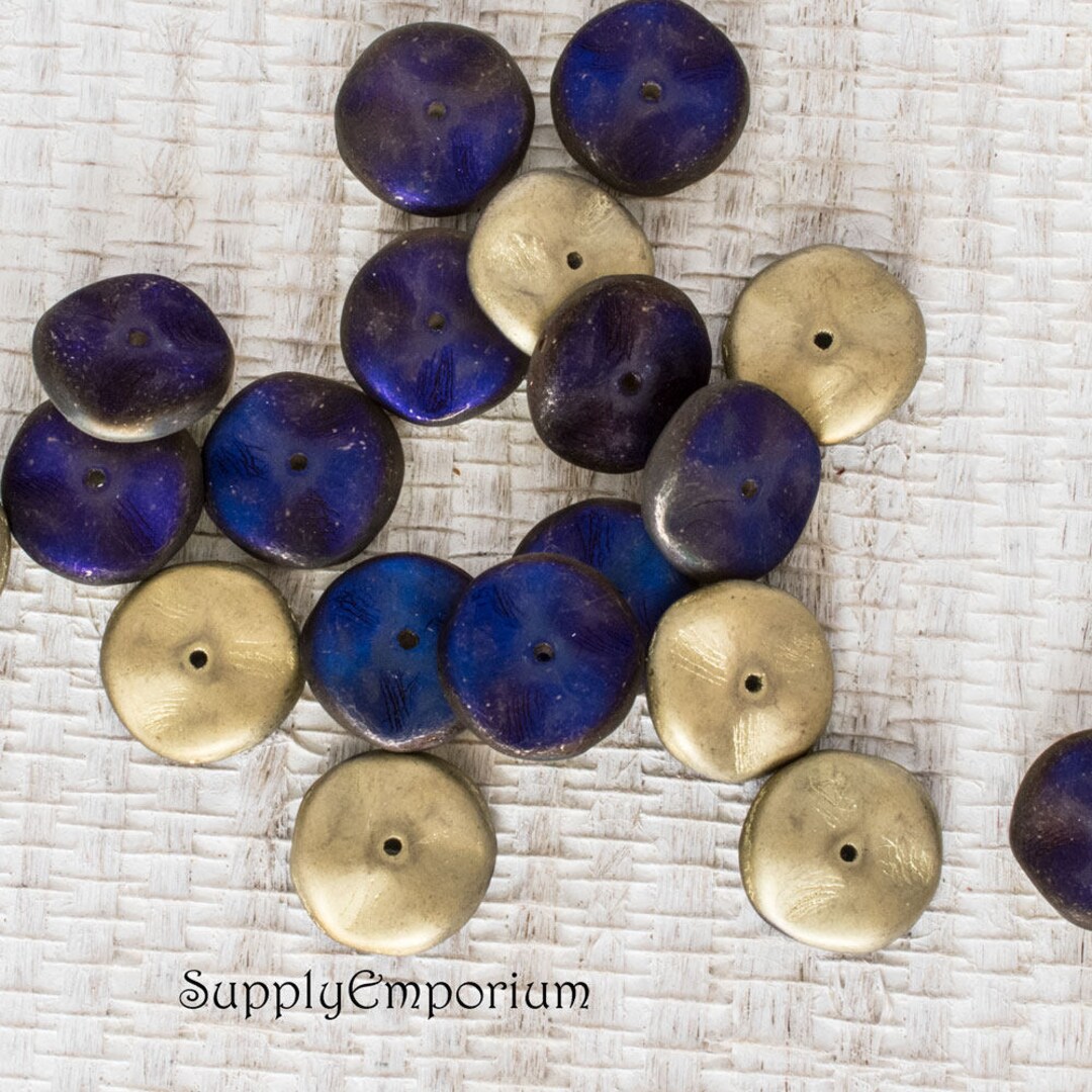 3008 12mm Preciosa Matte California Blue Ripple Beads 10 - Etsy