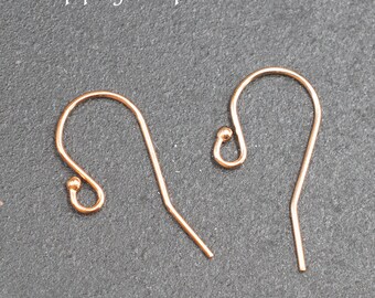 100pcs Gold Hook Earwire Plated,ball End Earwires,fishhook Earwire,gold ...