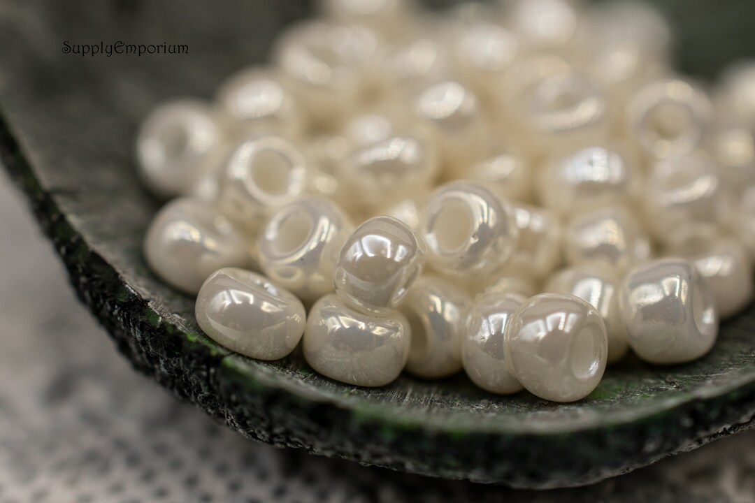 6/0 Antique Ivory Pearl Ceylon Miyuki 6-592 Miyuki 6/0 Round Seed Beads ...