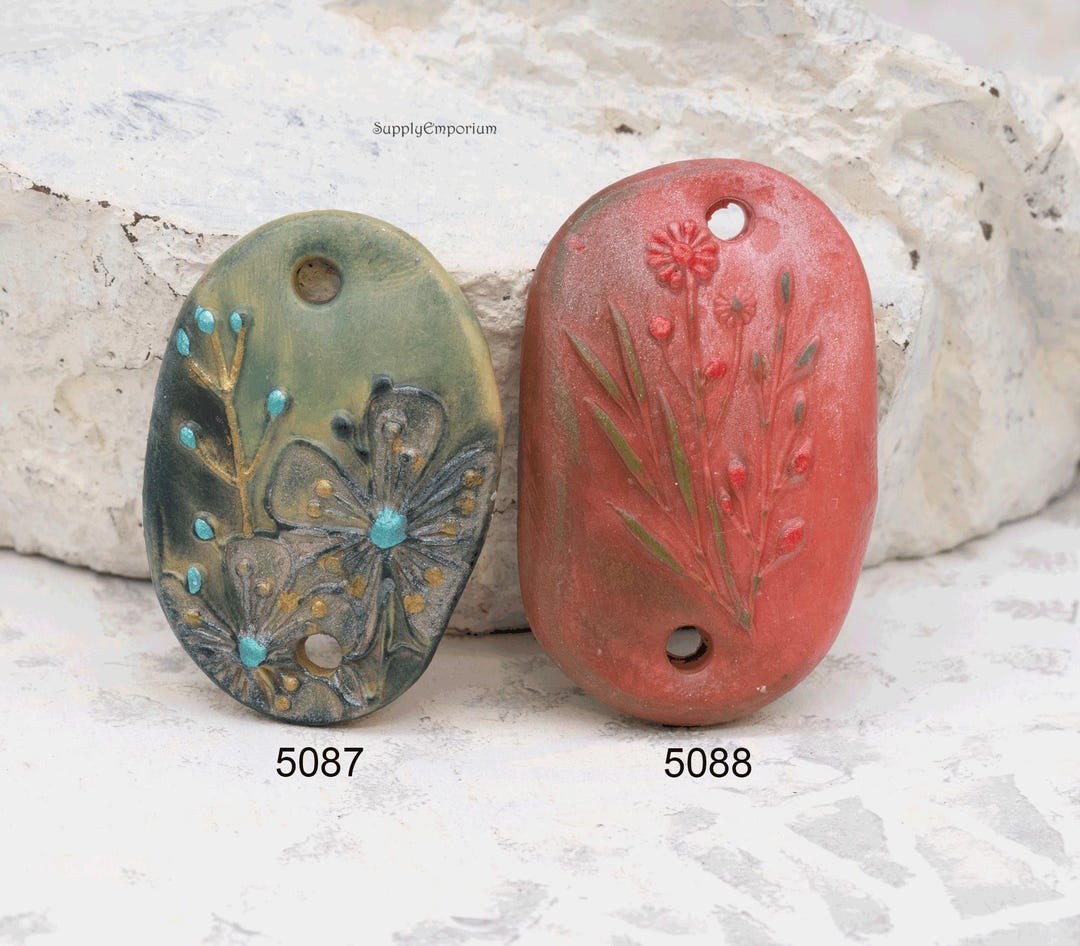 Polymer Clay Pendant Clay Connector 2 Hole Connector 2 Hole Polymer ...