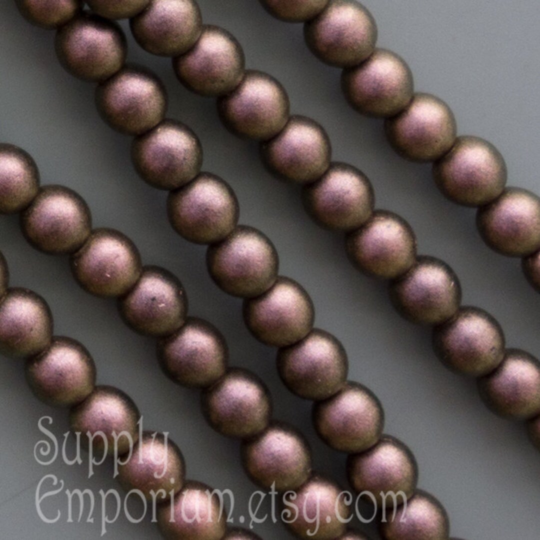 3093 S11 4mm Polychrome Jet Copper Ombre Druk Beads 40 - Etsy