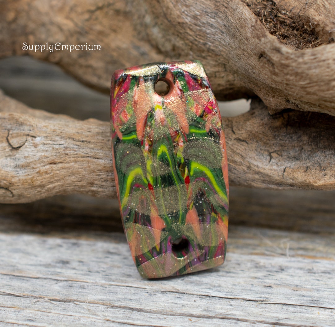 Polymer Clay Pendant/connector 1 Piece, 40x20mm Polymer Clay Connector ...