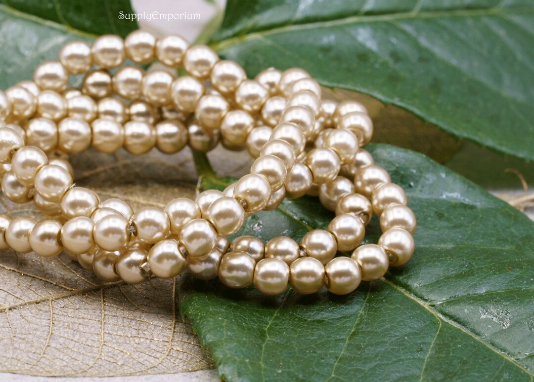 4mm Cocoa Czech Glass Pearls, Round Beads, Cocoa Pearls, 4mm Pearls ...