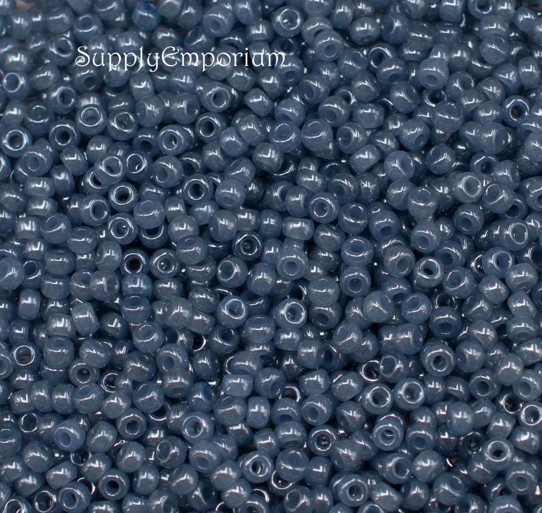 8/0 Miyuki Slate Blue Gray Seed Beads, Miyuki 8/0 Slate Blue Grey 8 ...