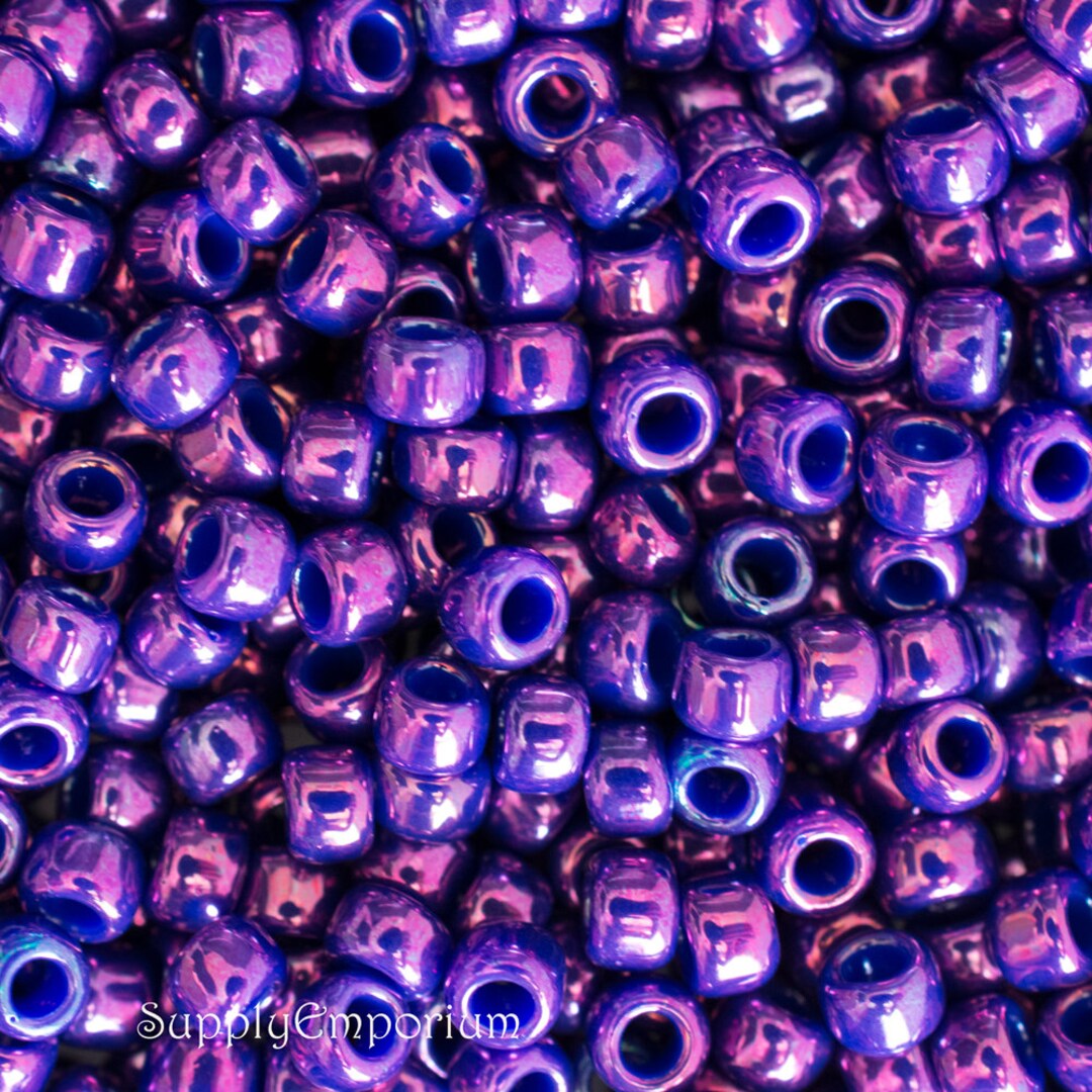 8/0 Higher Metallic Grape Toho Round Seed Beads, 8-461T 8/0 Higher ...