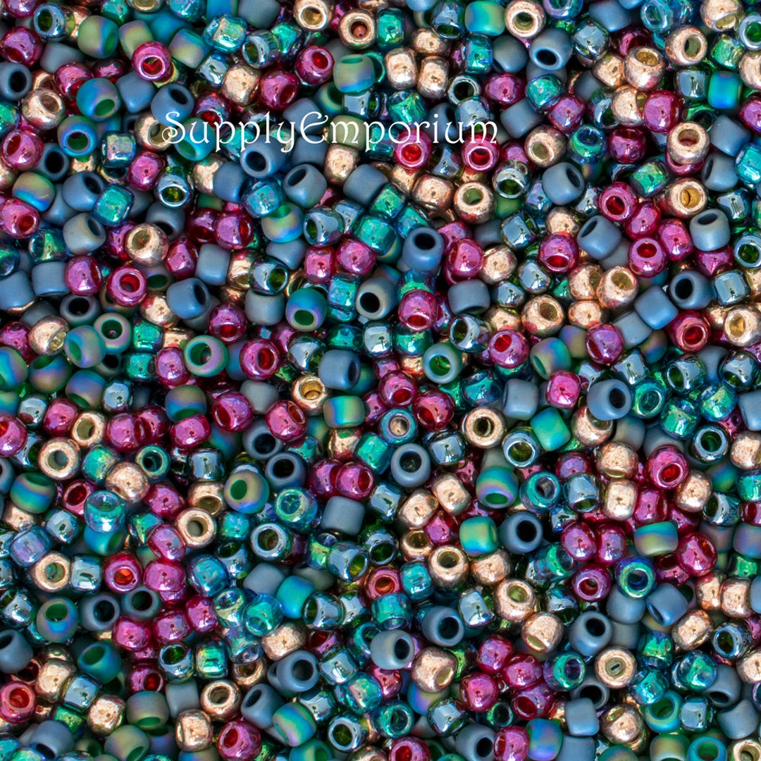 Exclusive 8/0 Toho Oil Spill 8 Seed Bead Mix, Toho 8/0 Oil Spill Bead ...