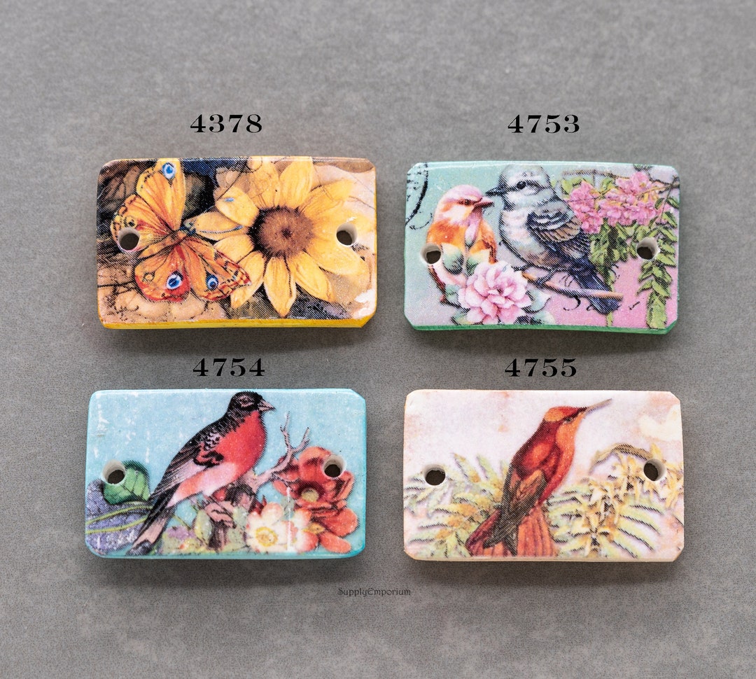 Image Transfer Polymer Clay Connector, 1 Piece, Small Polymer Clay ...