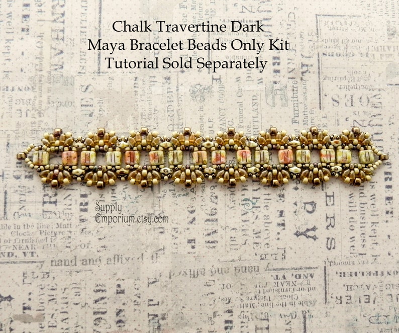 Bead Pack BB31 for Chalk Travertine Dark Maya Bracelet | Etsy
