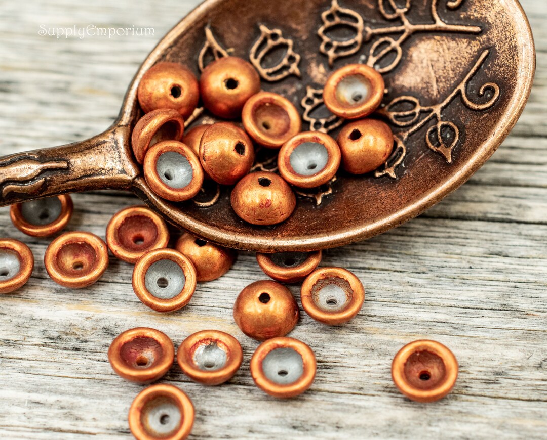 4226R 5g Tiny Starman Czech Glass 4x2mm Saturated Metallic Russet ...