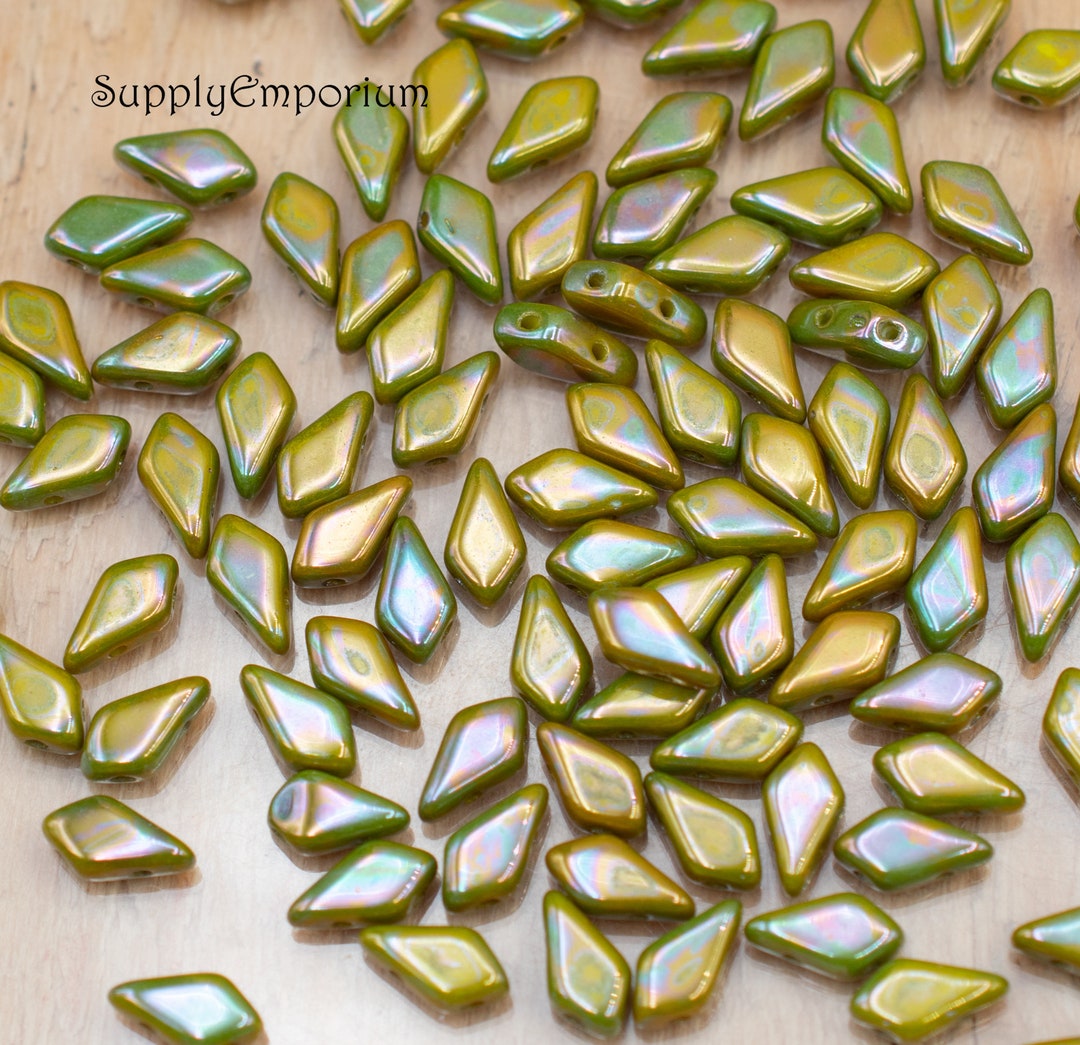 3125R, Lemon Nebula 9x5mm Czech Kite Bead, 30 Beads, Lemon Nebula Kite ...