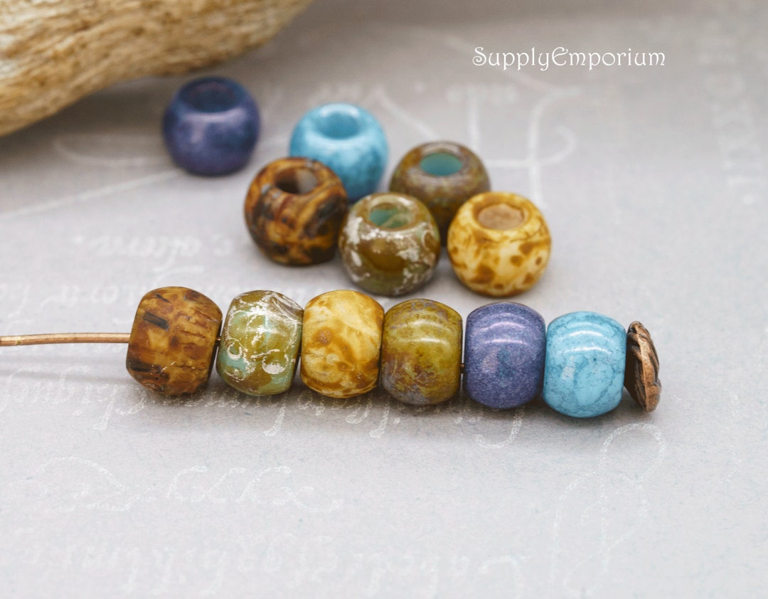 7434RO C23 12 Aged Cookie Dough Mosaic Picasso 32/0 Czech Seed Bead Mix ...