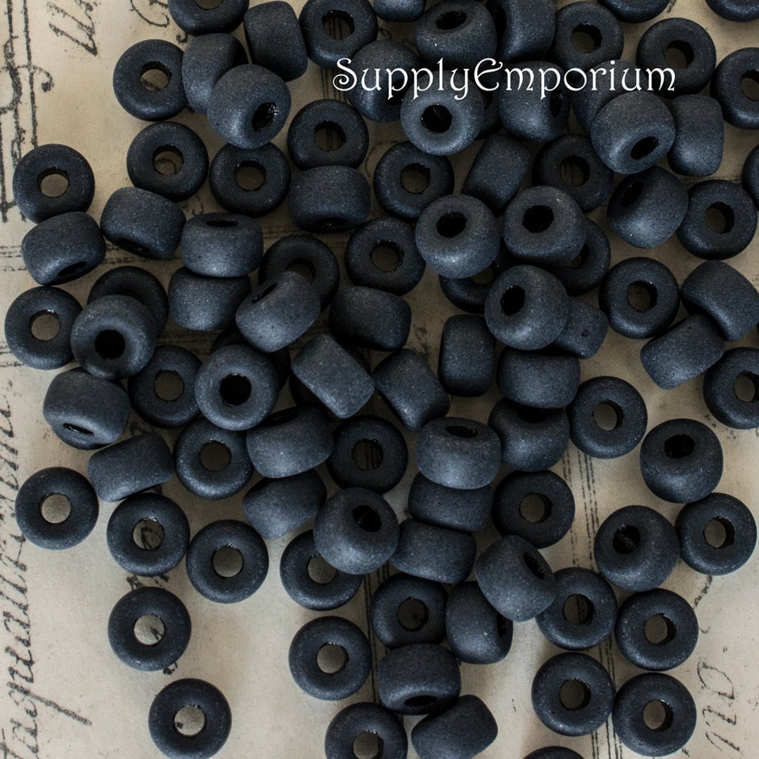 2/0 Matubo Matte Jet Seed Beads, Matte Jet Black 2/0 Bead, 1538 15g - Etsy