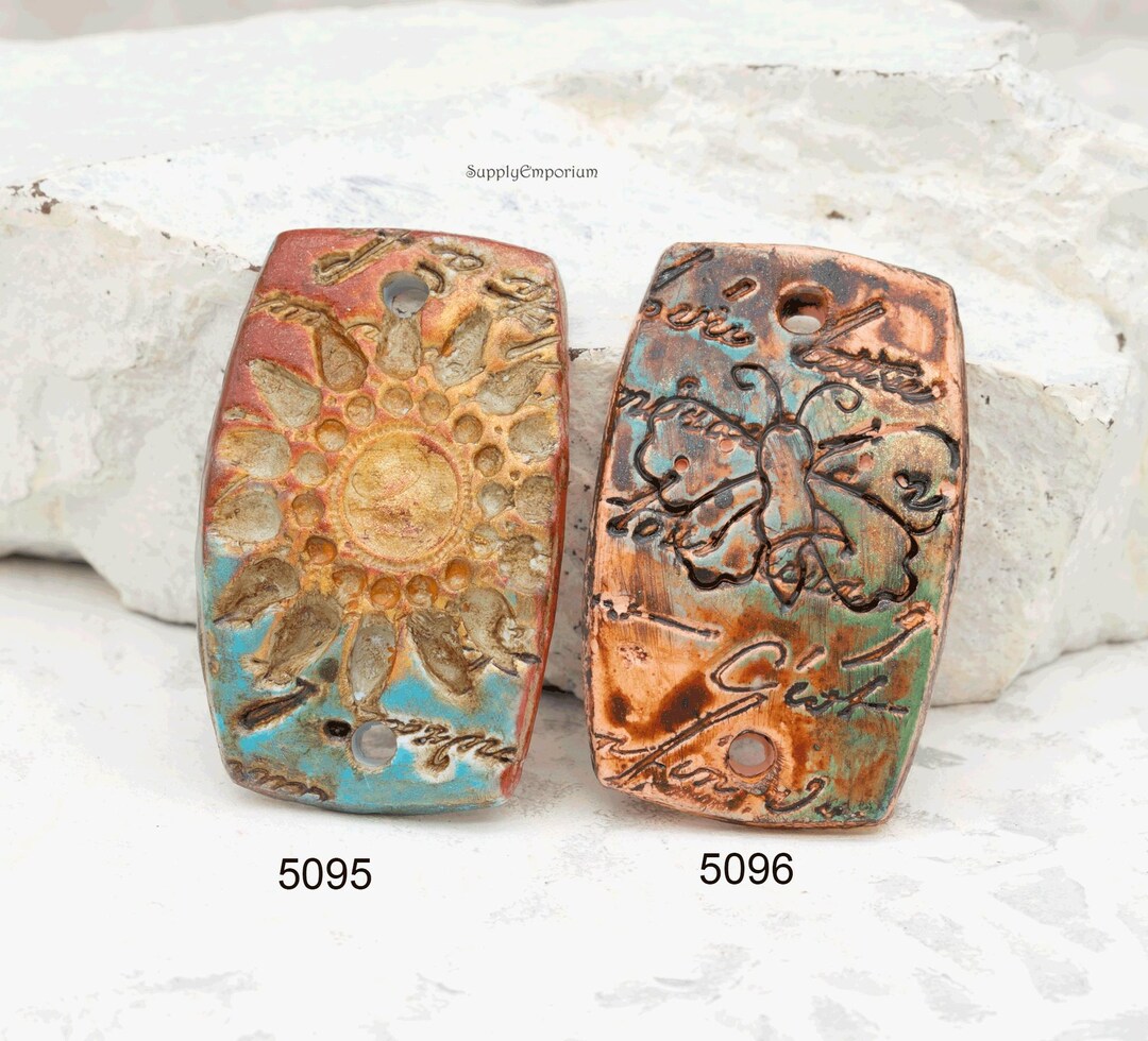 Polymer Clay Pendant Clay Connector 2 Hole Connector 2 Hole Polymer ...