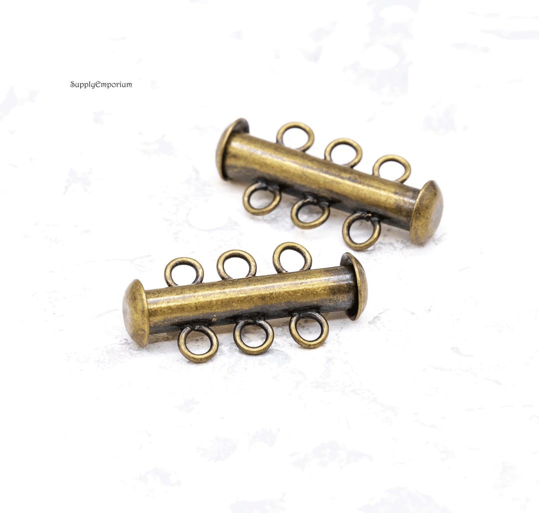 Slide Clasp, 3 Loop Clasp, Slide Lock Clasp, Bar Clasp, 3 Strand ...