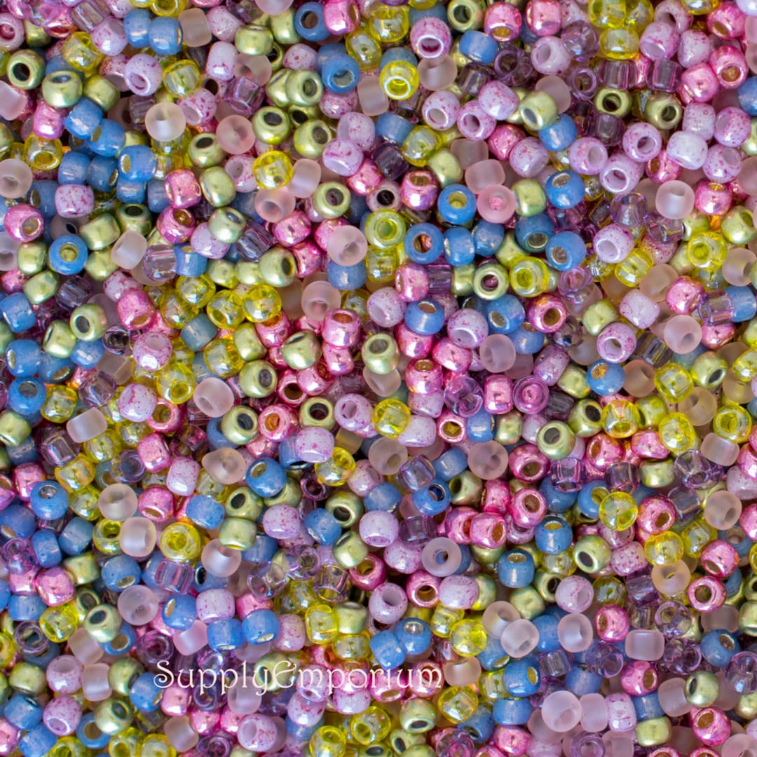 Seed Bead Mix, 11/0 Seed Bead Mix, Mixed Brand Exclusive My Garden 11/0 ...
