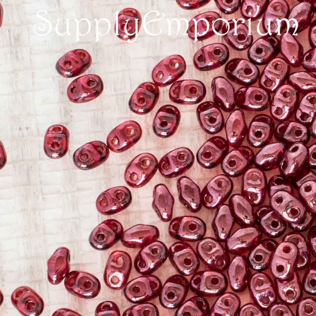 4827 2x4mm Siam Ruby Vega MiniDuo Abalorios Matubo Siam - Etsy España