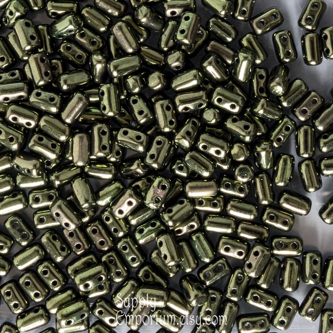 Metallic Green Rulla Beads, 3485, Green Metallic Rulla Bead, 16 Grams ...