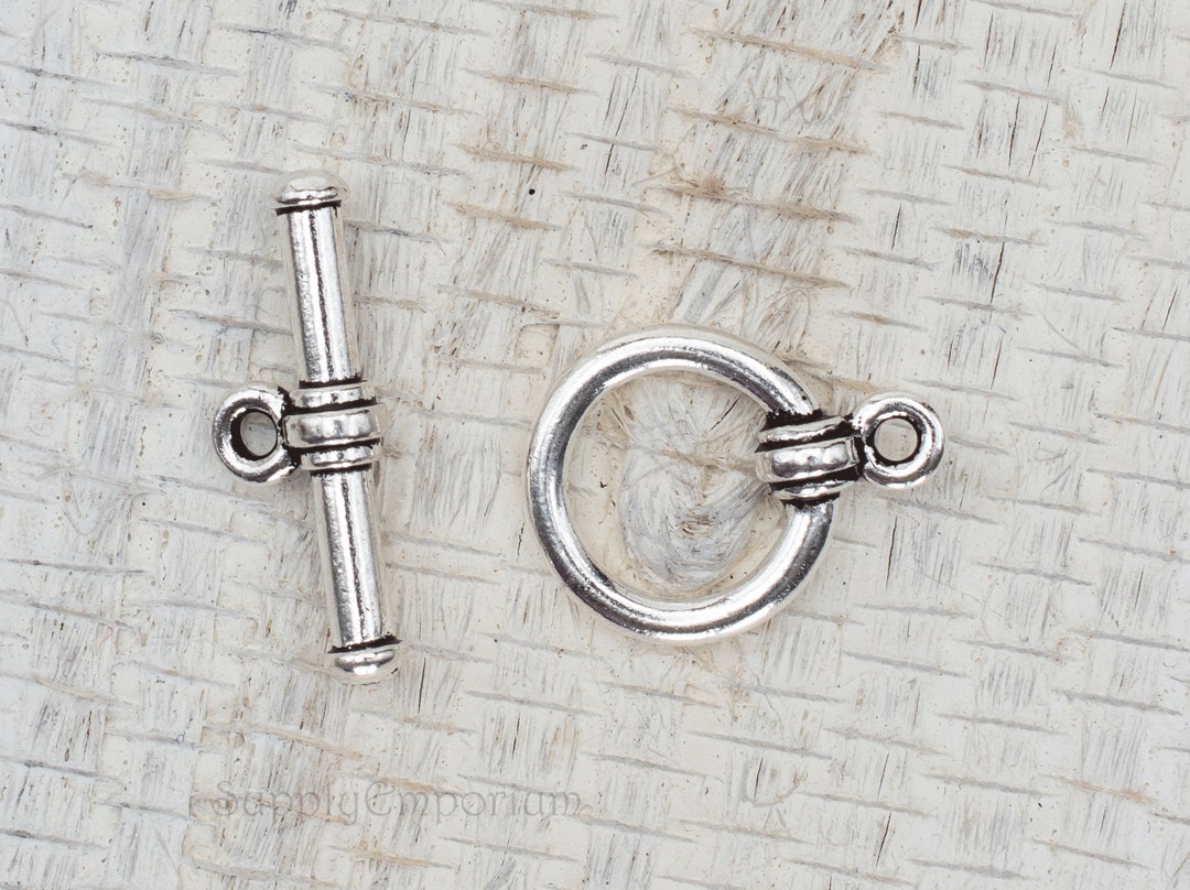 Clasp, Bar Toggle Clasp, Tierracast Clasp, 1 Clasp, Antique Silver ...