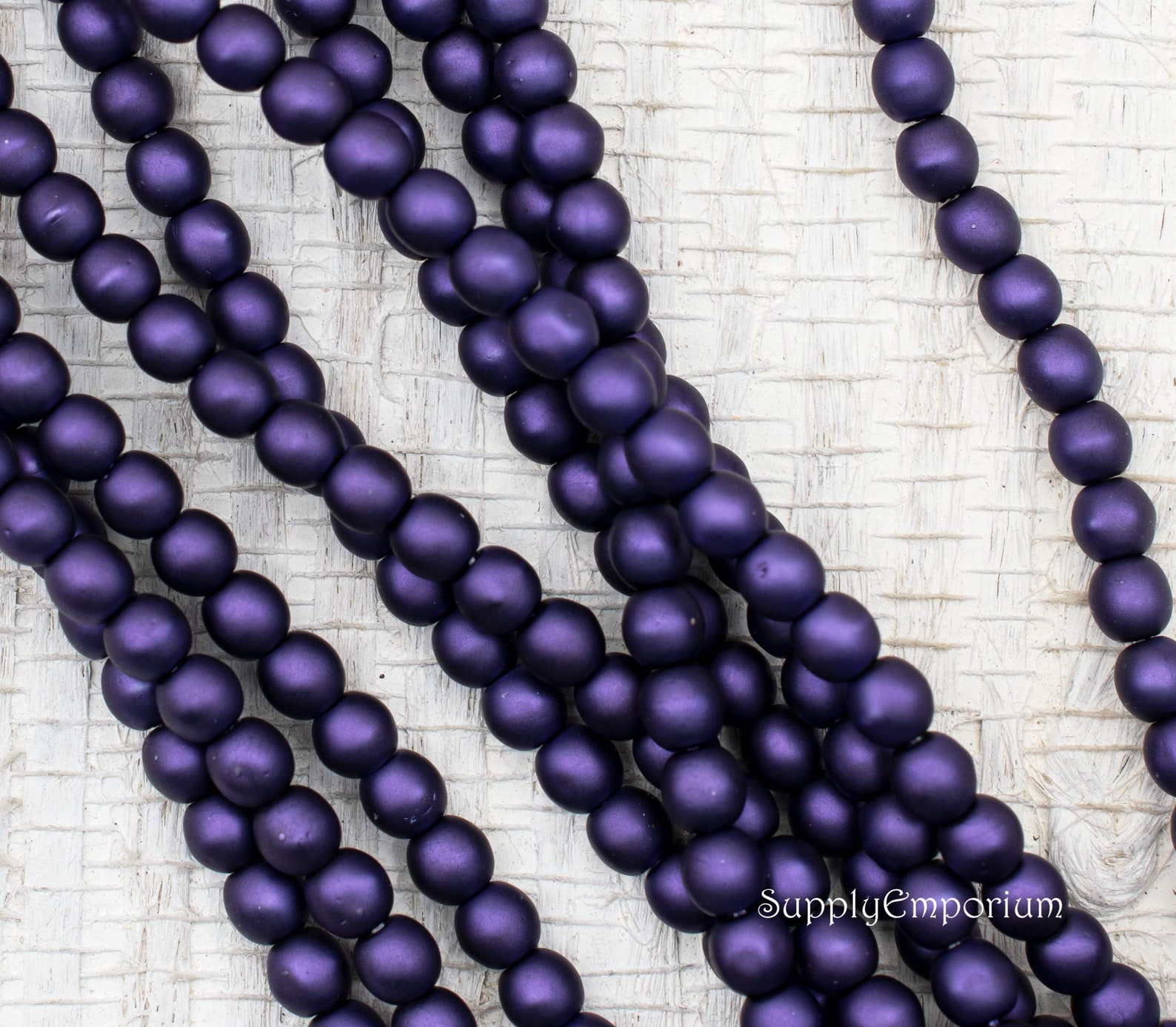 971 4mm Matte Purple Czech Glass Pearls Matte Purple 4mm - Etsy Nederland