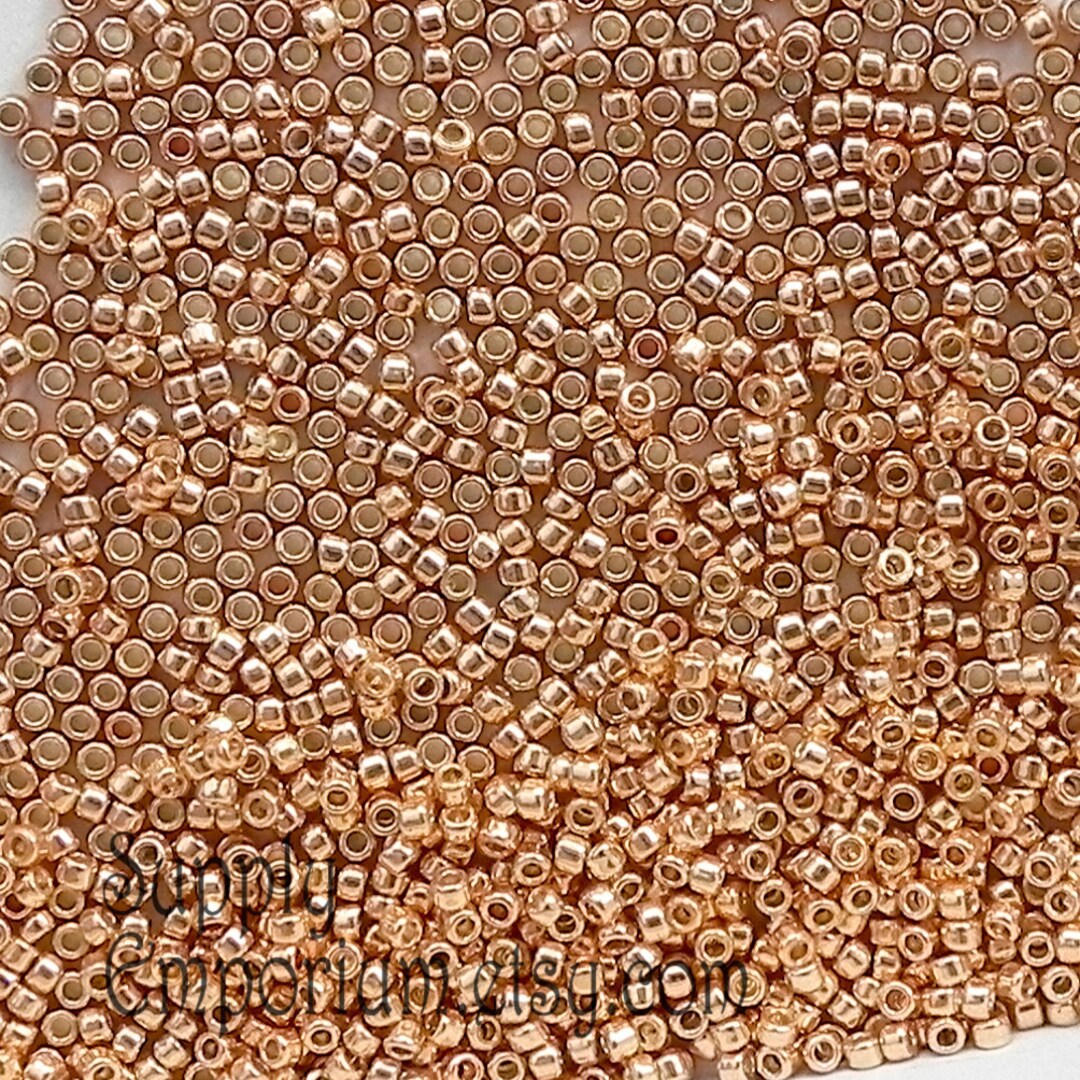 15/0 Toho Seed Beads Permafinish Galvanized Rose Gold Toho 15-PF551 ...