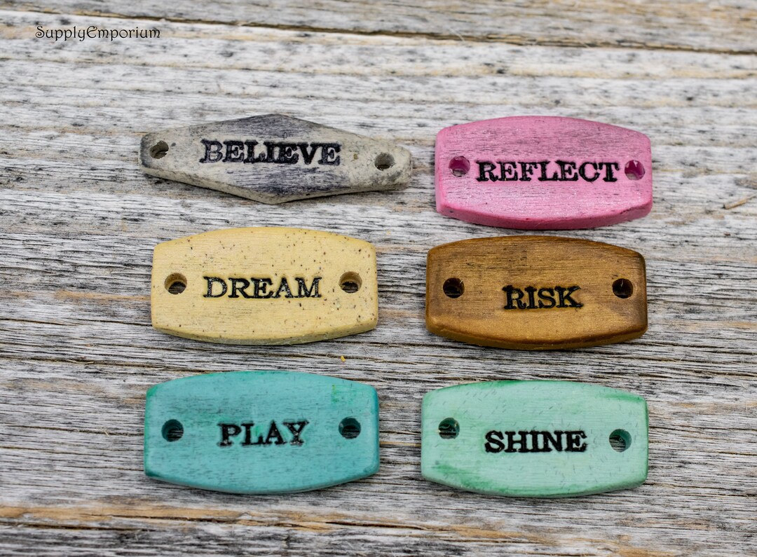 Polymer Clay Word Connector, 1 Piece, YOUR CHOICE of Words CLAY 3087 - Etsy