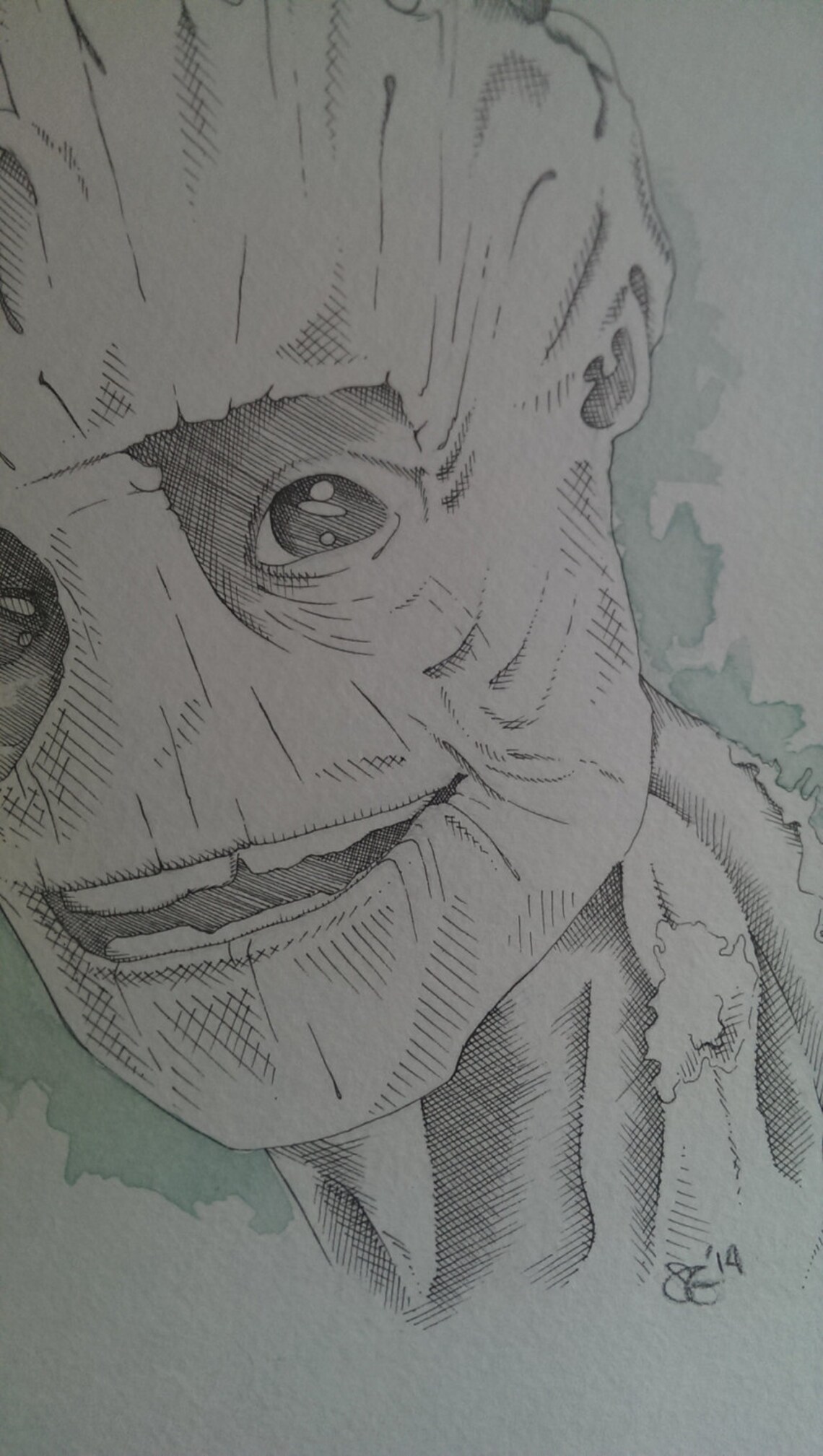Groot Original Ink Drawing/i Am Groot/guardians of the - Etsy