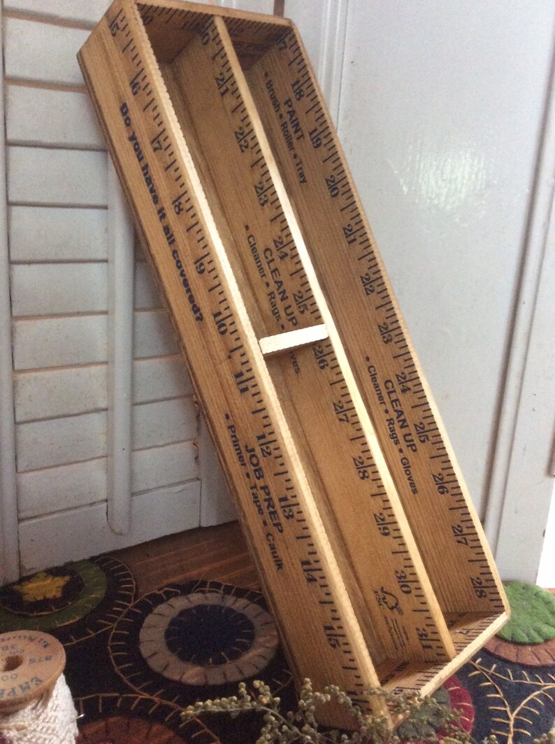 Sewing Notions Ruler Box 3 Section Storage Desk Storage Box | Etsy