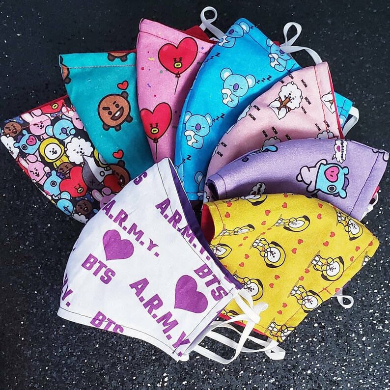 BTS Face Mask - Etsy