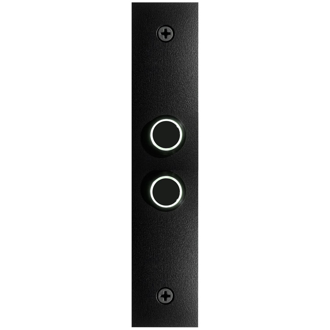 Modern LED Doorbell in Black Aluminum Panel for Duplex, Triplex, Multi ...