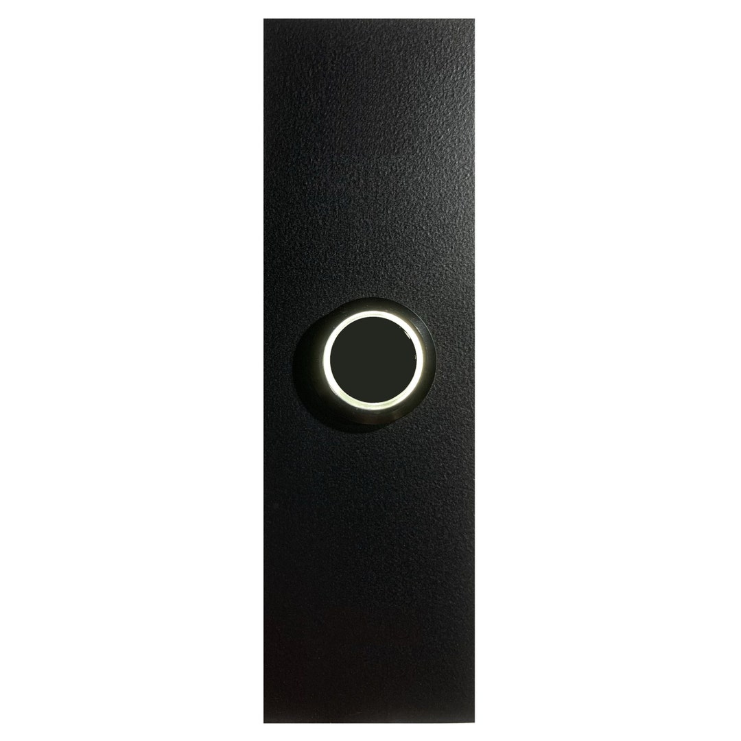 Modern LED Doorbell in Black Aluminum Panel - Etsy